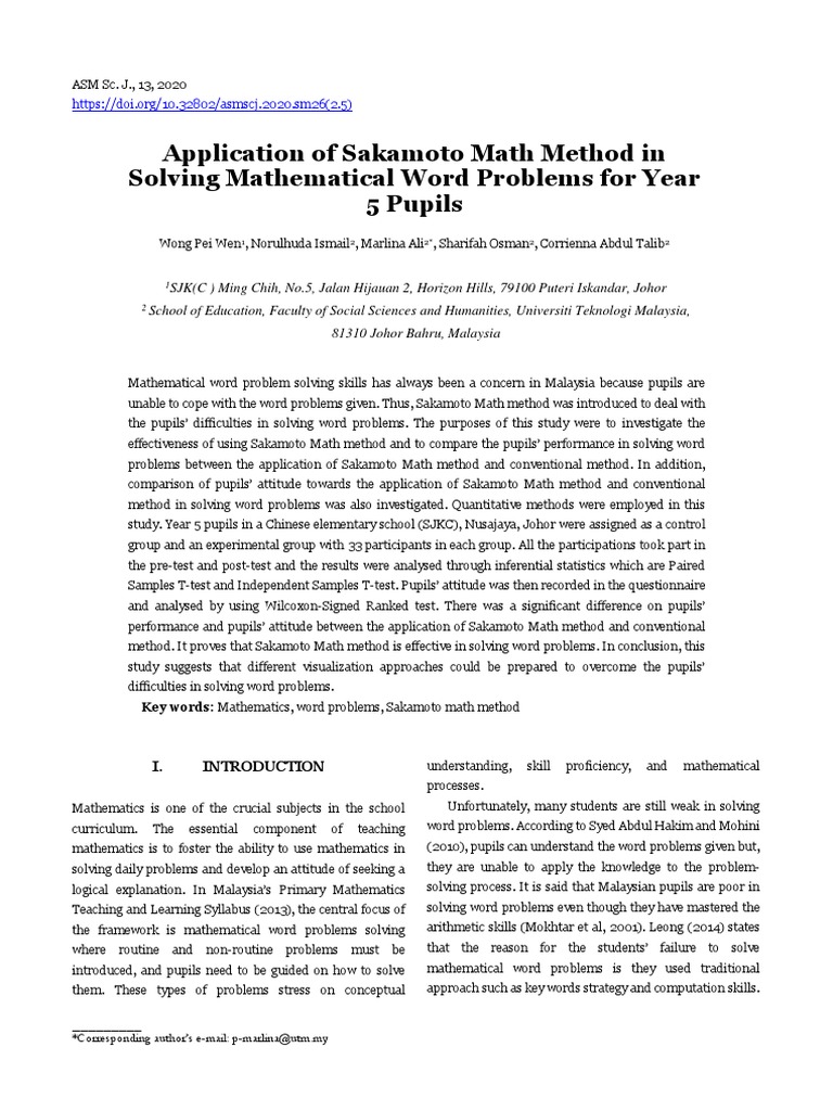 Sakamoto Math | PDF | Student's T Test | Mathematics