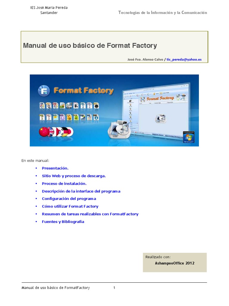 Format Factory Manual De Uso Basico De Pdf