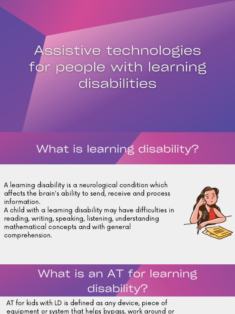 Assistive Technologies Pds Pdf Learning Disability Behavior Modification