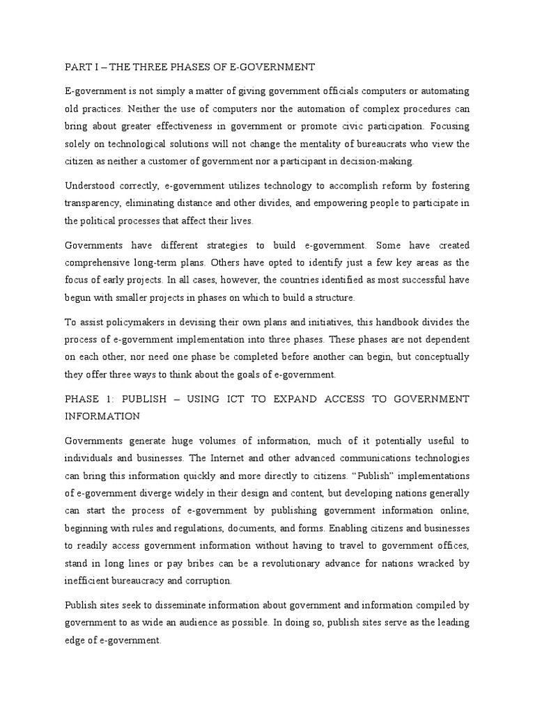 A Framework for Successful E-Government Implementation: Examining the ...