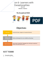 Module 6 - Learners With Exceptionalities FINAL PRESENTATION | PDF | Disability | Intellectual ...