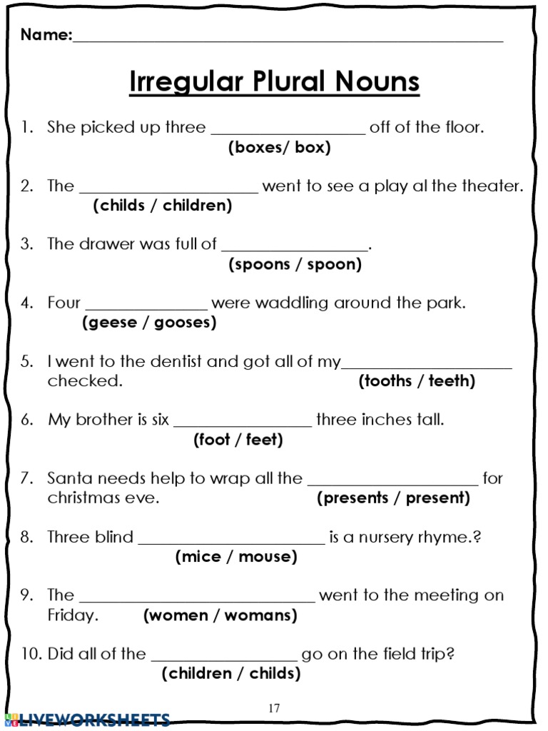 Plural Nouns | PDF