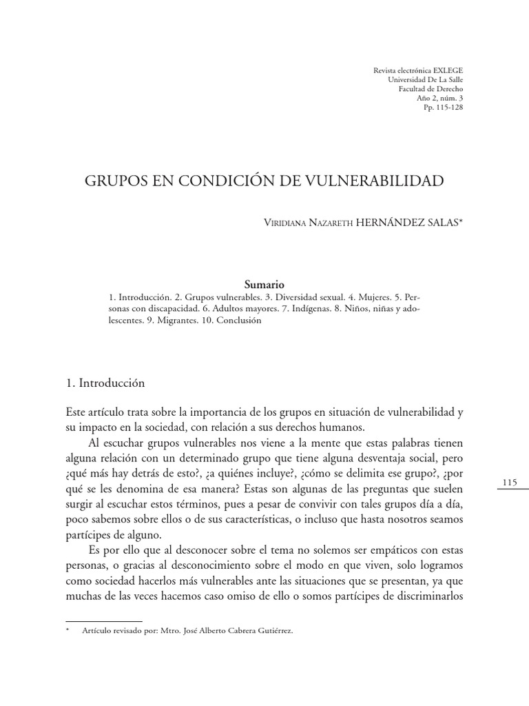 Derechos de Grupos Vulnerables | PDF | Discriminación | Orientación sexual