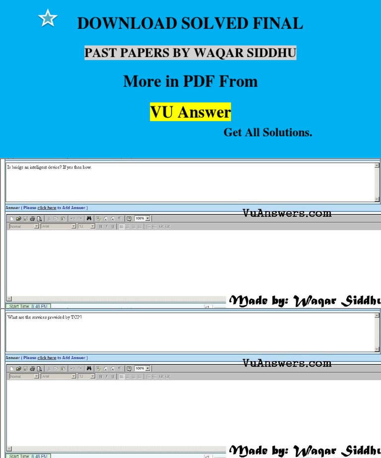 CS610 Final Term Subjective by Waqar Siddhu | PDF CS610 Final Term Subjective by Waqar Siddhu | PDF