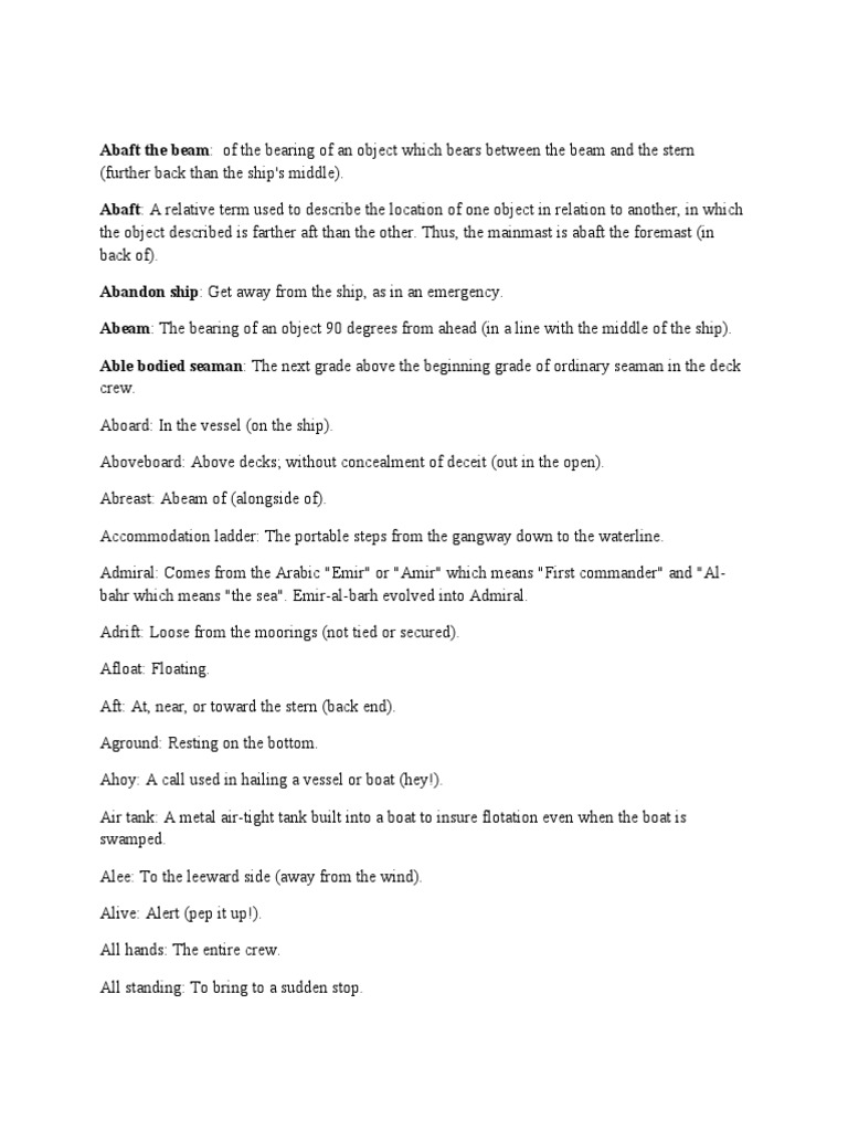 Abaft The beam-WPS Office | PDF | Anchor | Ships