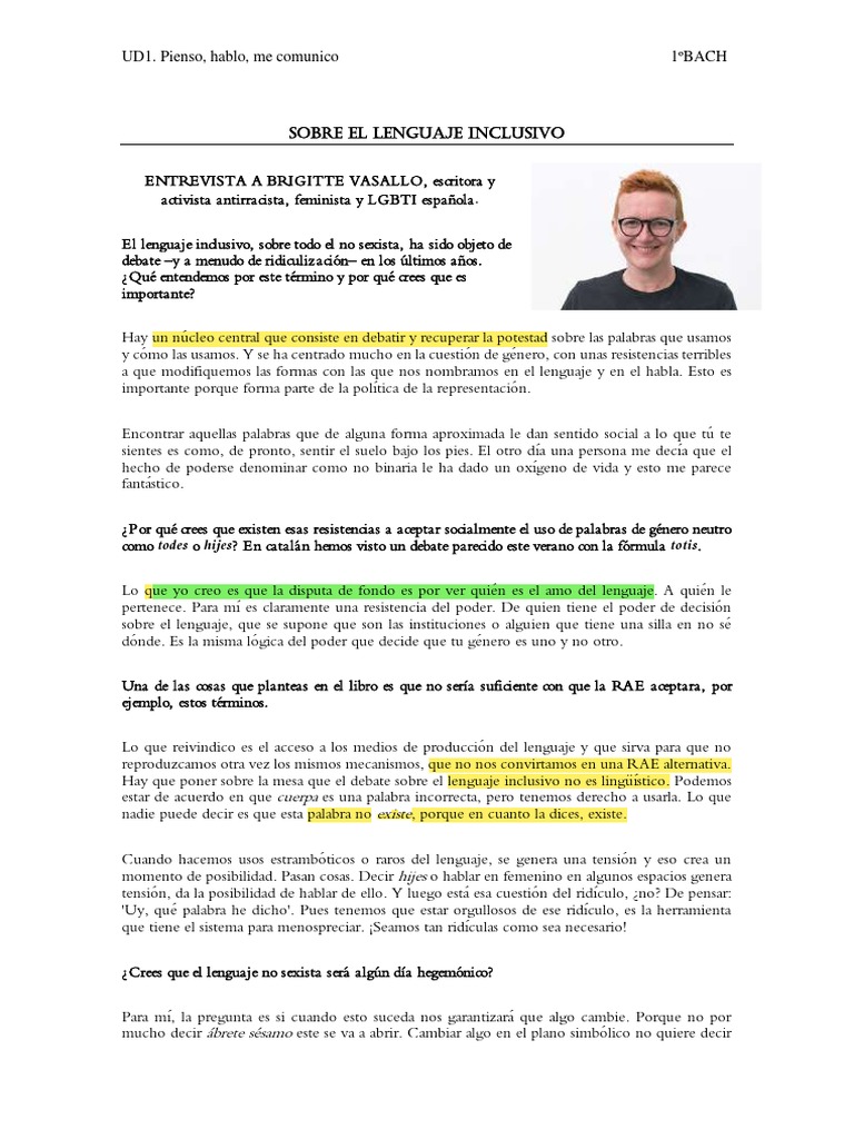 Textos (III) - Entrevista A Brigitte Vasallo | PDF