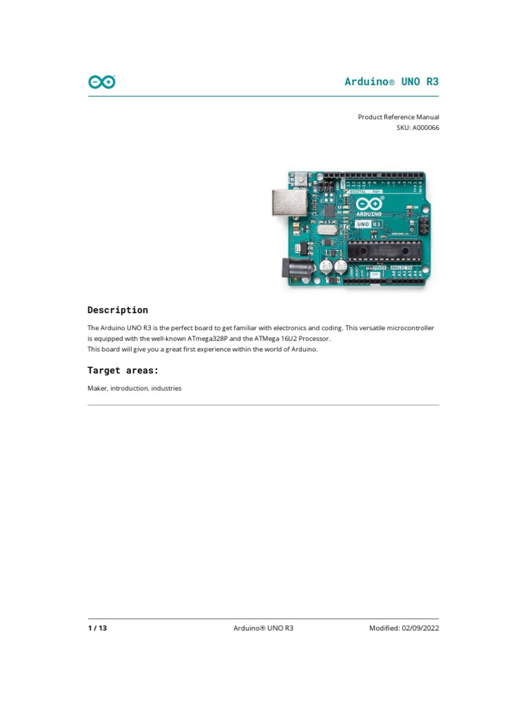 Https:/docs Arduino Cc/resources/datasheets/a000066-Datasheet PDF | PDF | Microcontroller | Arduino