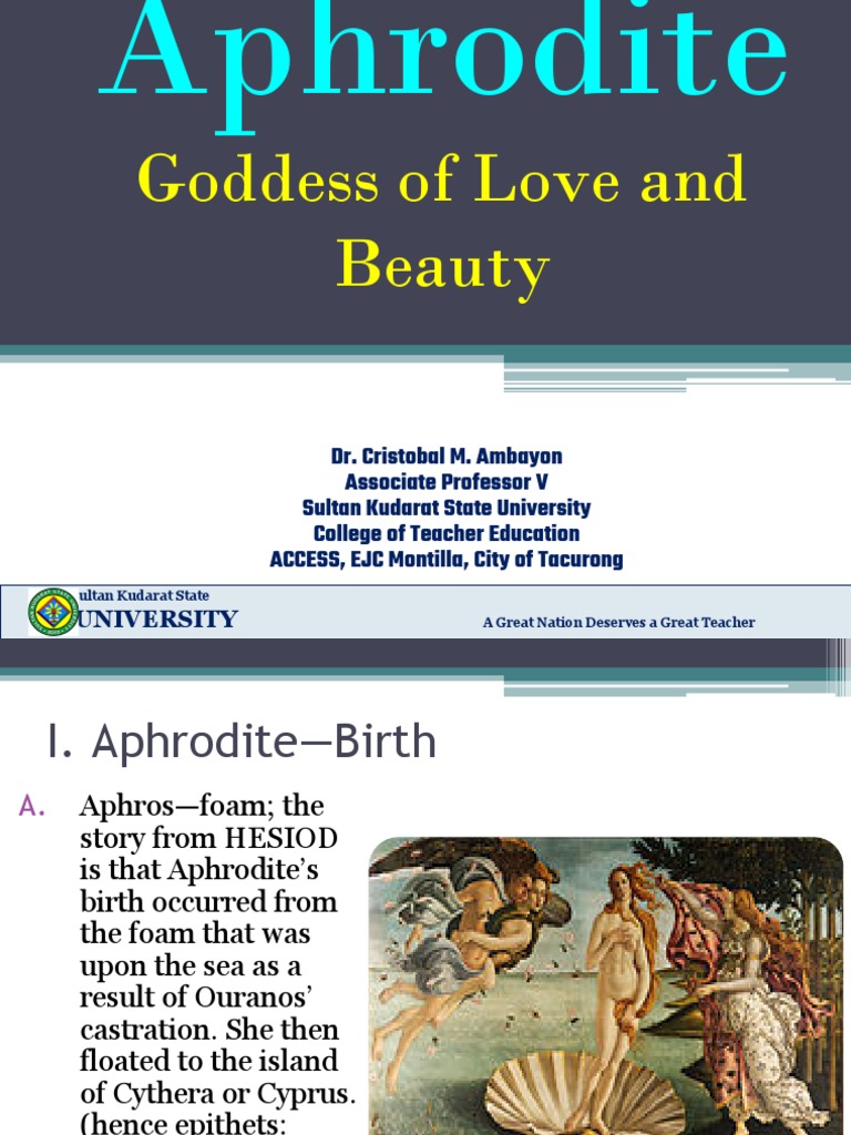 Aphrodite Goddess of Love and Beauty | PDF | Aphrodite | Zeus