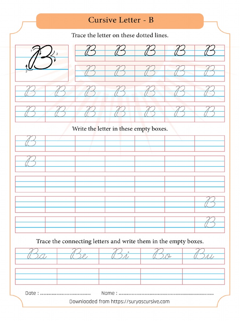 Cursive Capital Letter B | PDF