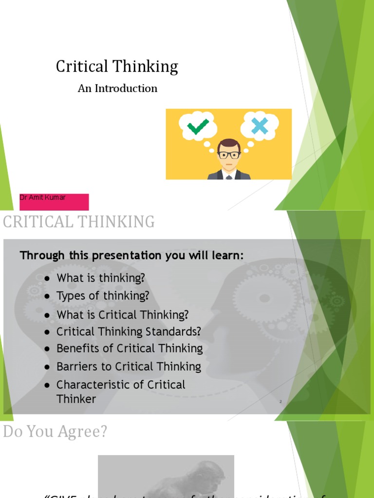 CT - Introduction | PDF | Critical Thinking | Thought