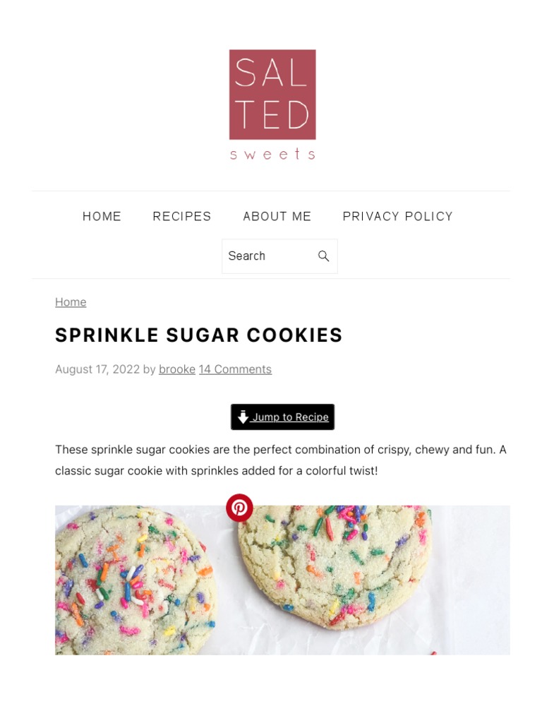 Sprinkle Sugar Cookies | PDF | Fat | Baking
