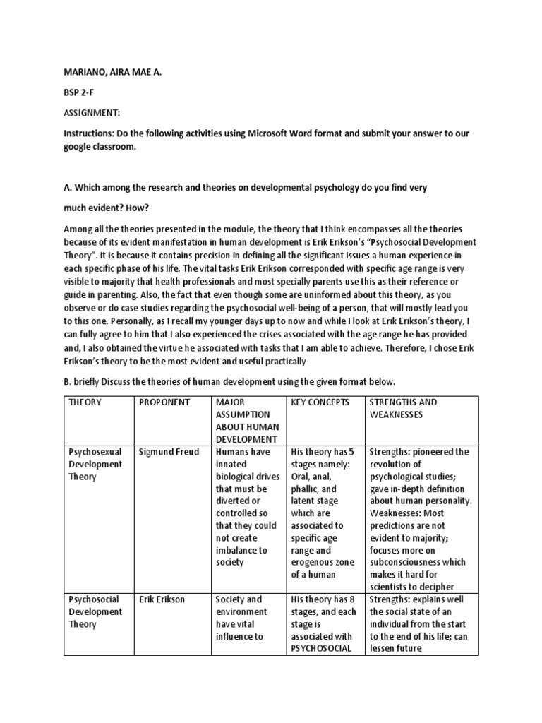 Mariano, Aira Mae A - BSP 2-F - Assignment - m3 | PDF | Classical Conditioning | Developmental ...