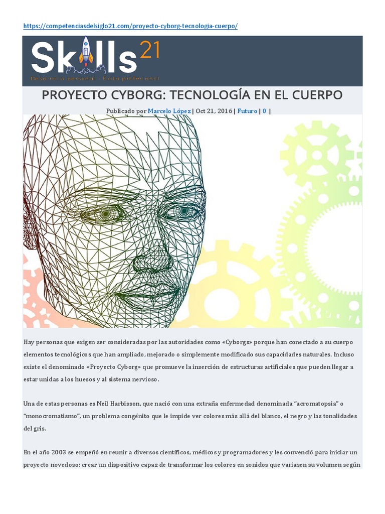 Proyecto Cyborg. Tecnología en El Cuerpo | PDF | Cyborg