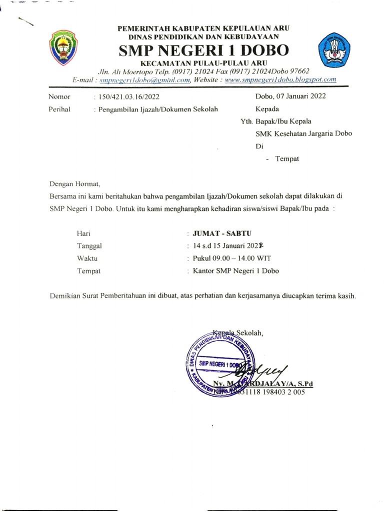 Surat Masuk | PDF