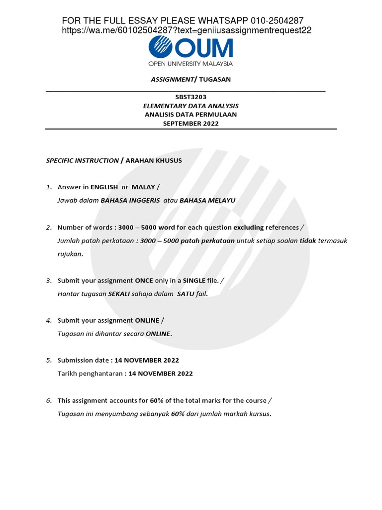 Sbst3203-Elementary Data Analysis | PDF | Screenshot | Statistical Analysis