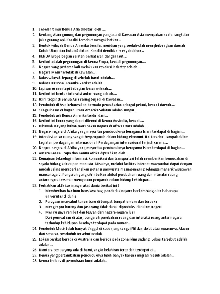 Soal Mamah Pilihan Ganda | PDF | Perjalanan