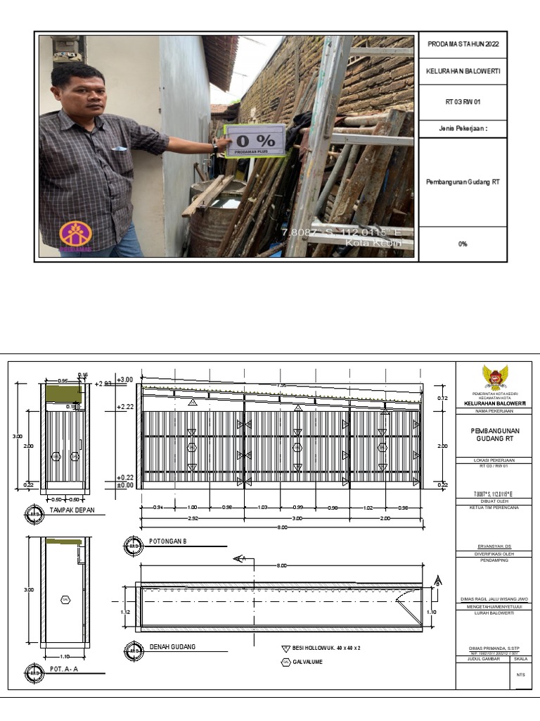 Pembangunan Gudang RT Balowerti | PDF