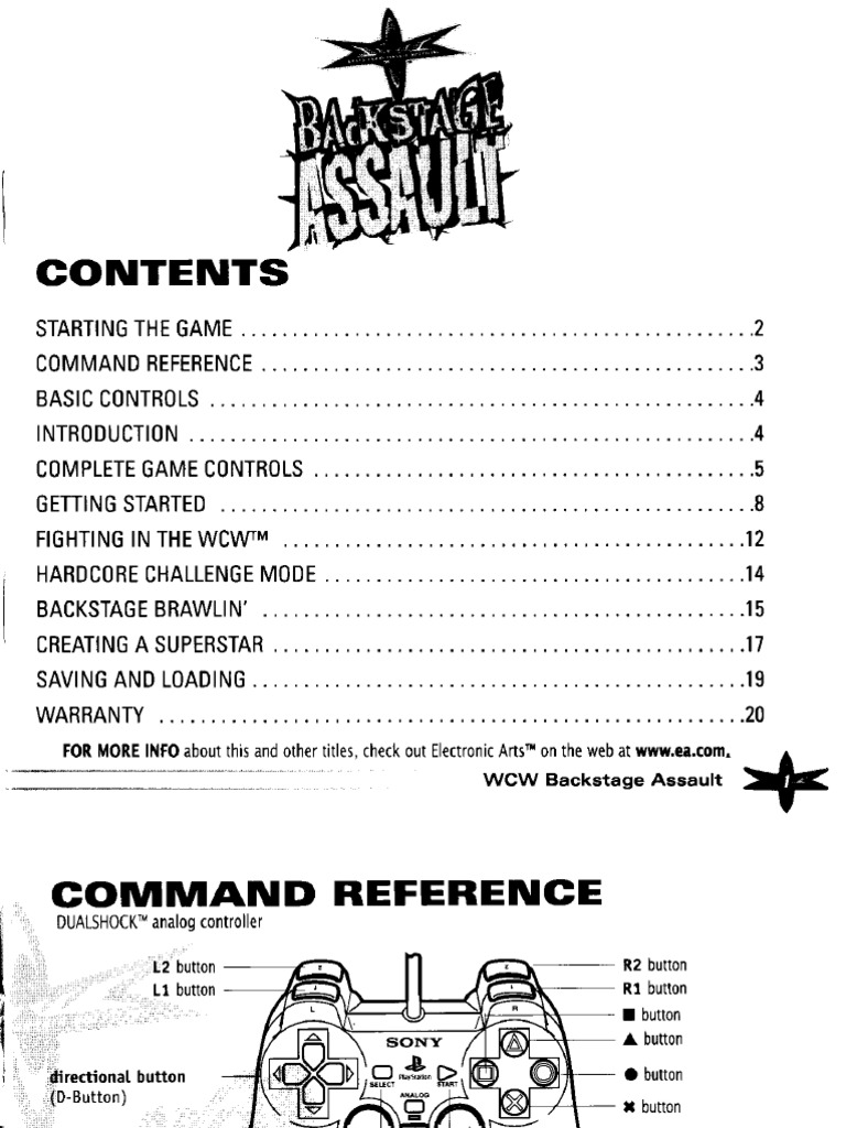 WCW Backstage Assault (English) | PDF