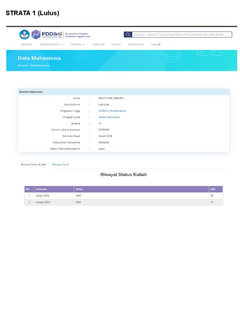 Screenshot PDDIKTI - Surat Penyelenggaraan | PDF