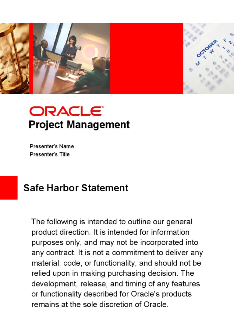 Projects Overview | PDF | Project Management | Oracle Corporation