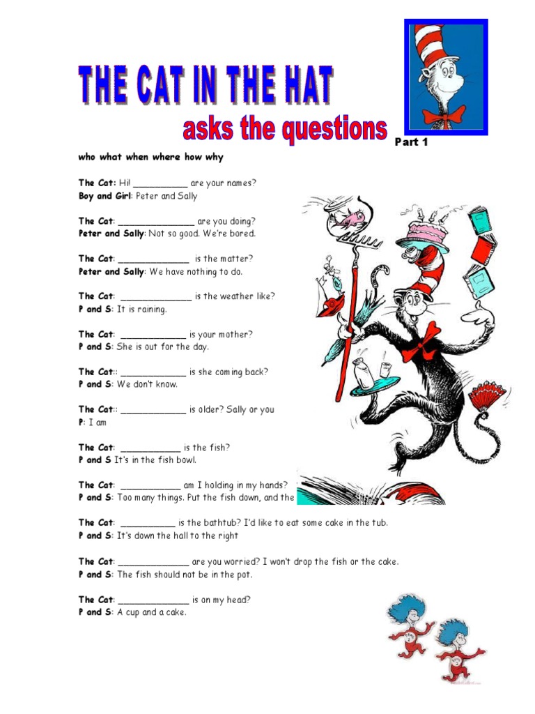 Cat in The Hat Question Words | PDF