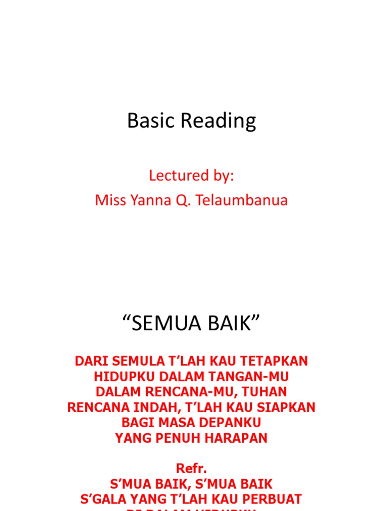Basic Reading 1 | PDF