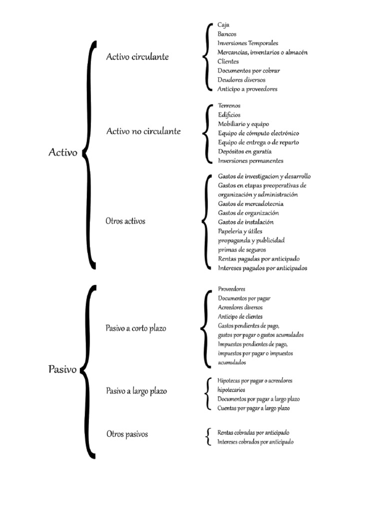 EJEMPLOS DE ACTIVOS Y PASIVOS | PDF