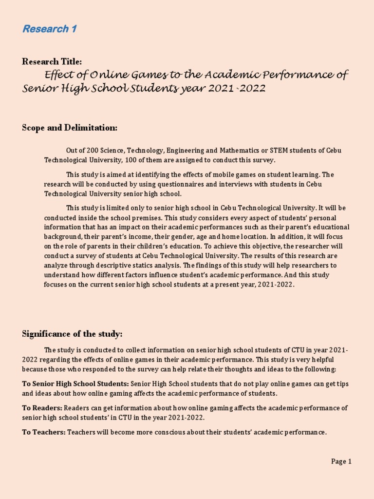 Scope and Delimitation 365 | PDF | Survey Methodology | Science ...