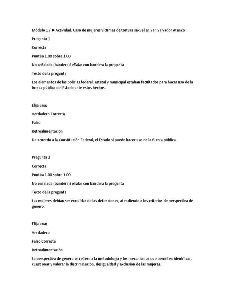 Módulo 1 Actividad 1 Prevención | Descargar gratis PDF | Violencia | Tortura