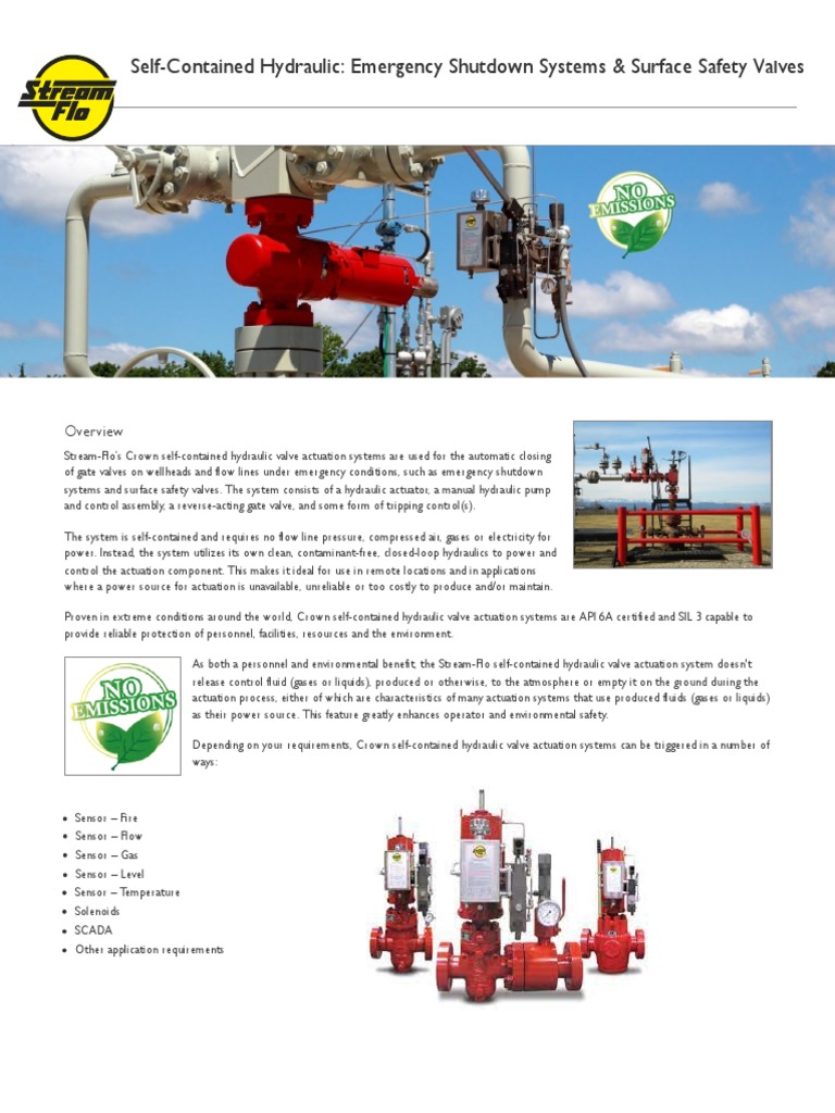Stream-Flo Hydraulic Valve Actuation Systems | PDF | Valve | Pump