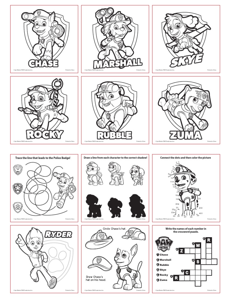 PAW Patrol and Friends Free Printable Badges | PDF | Puzzles