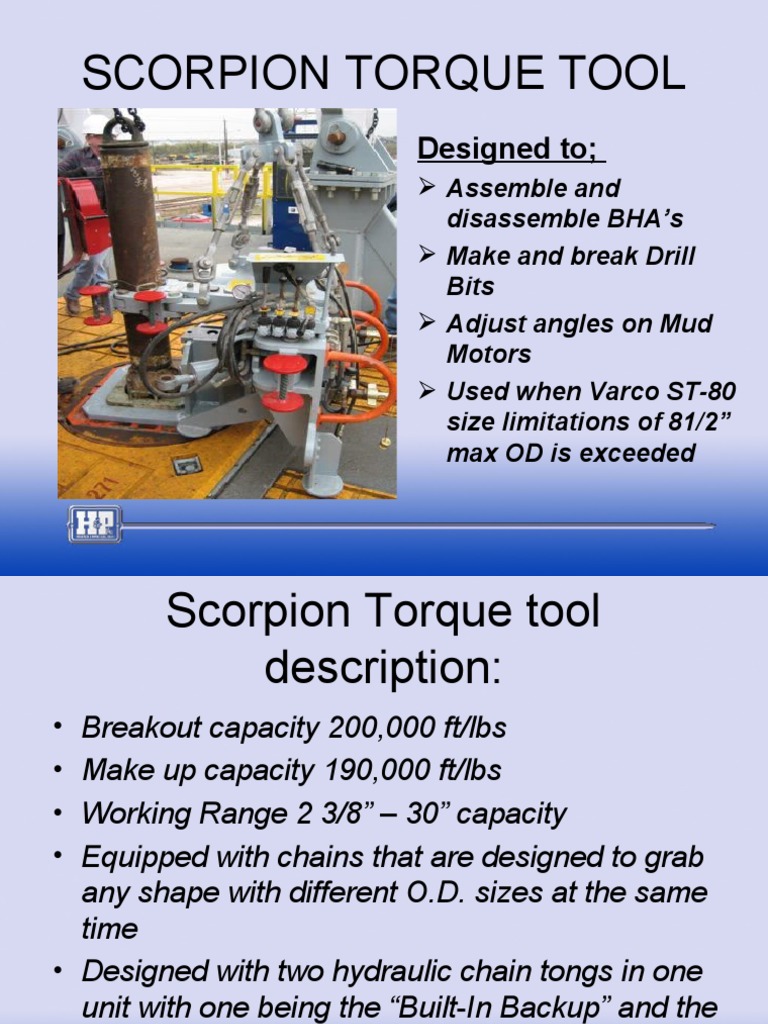 Scorpion Torque Tool | PDF | Valve | Manufactured Goods