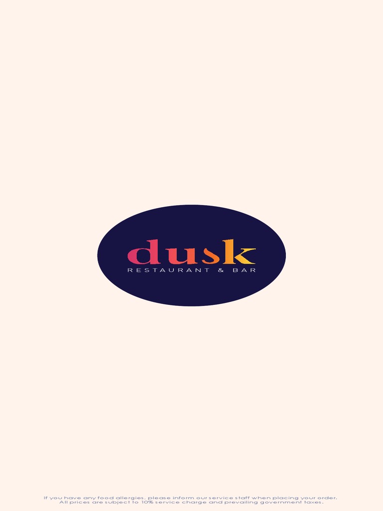 Dusk - Food Drink Menu - 16sep2022 Web | PDF | Lime (Fruit) | Foods