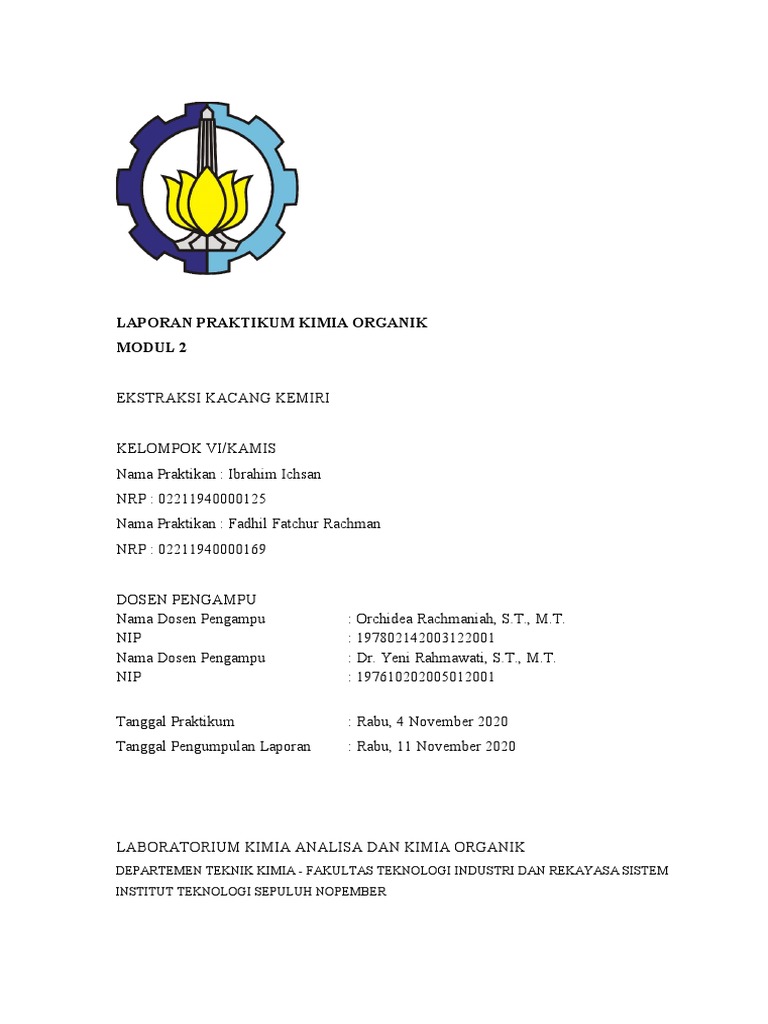 Laporan Praktikum Ekstraksi Kacang Kemiri | PDF Laporan Praktikum Ekstraksi Kacang Kemiri | PDF