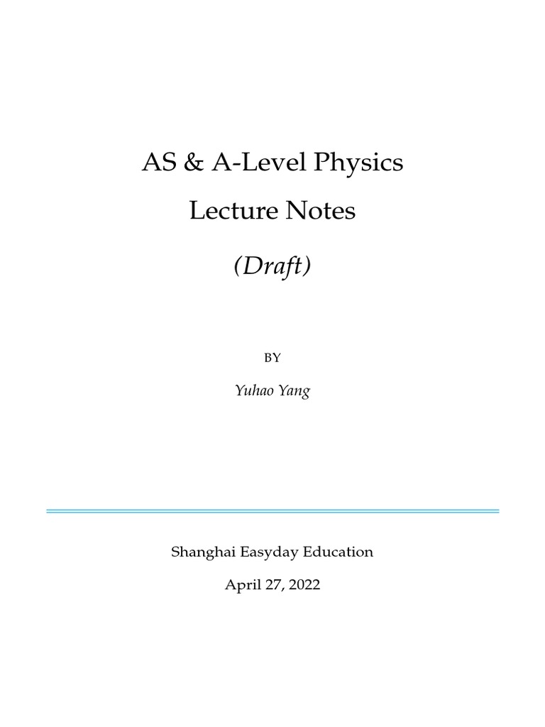 A Level Physics | PDF | Acceleration | Gases
