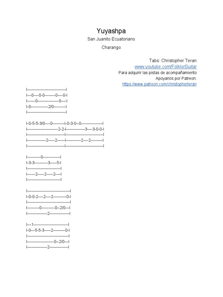 Yuyashpa Charango | PDF