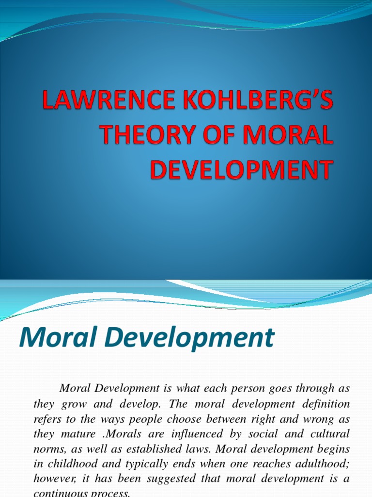 Kohlberg's Theory of Moral Development | PDF | Morality | Psychology