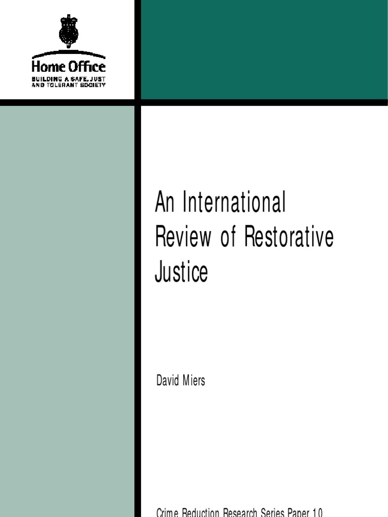 Restorative Justice by David Miers | PDF | Restorative Justice ...
