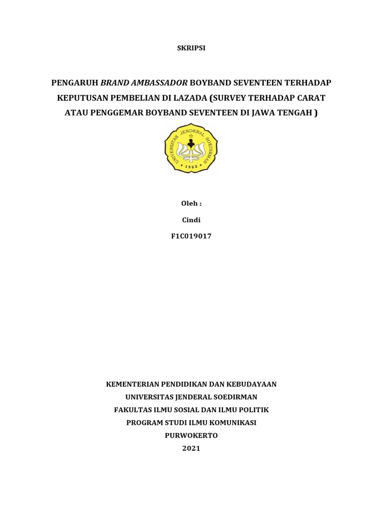 Uts Mps - Mini Proposal Cindi f1c019017 Kelas A Ilmu Komunikasi 2019 | PDF