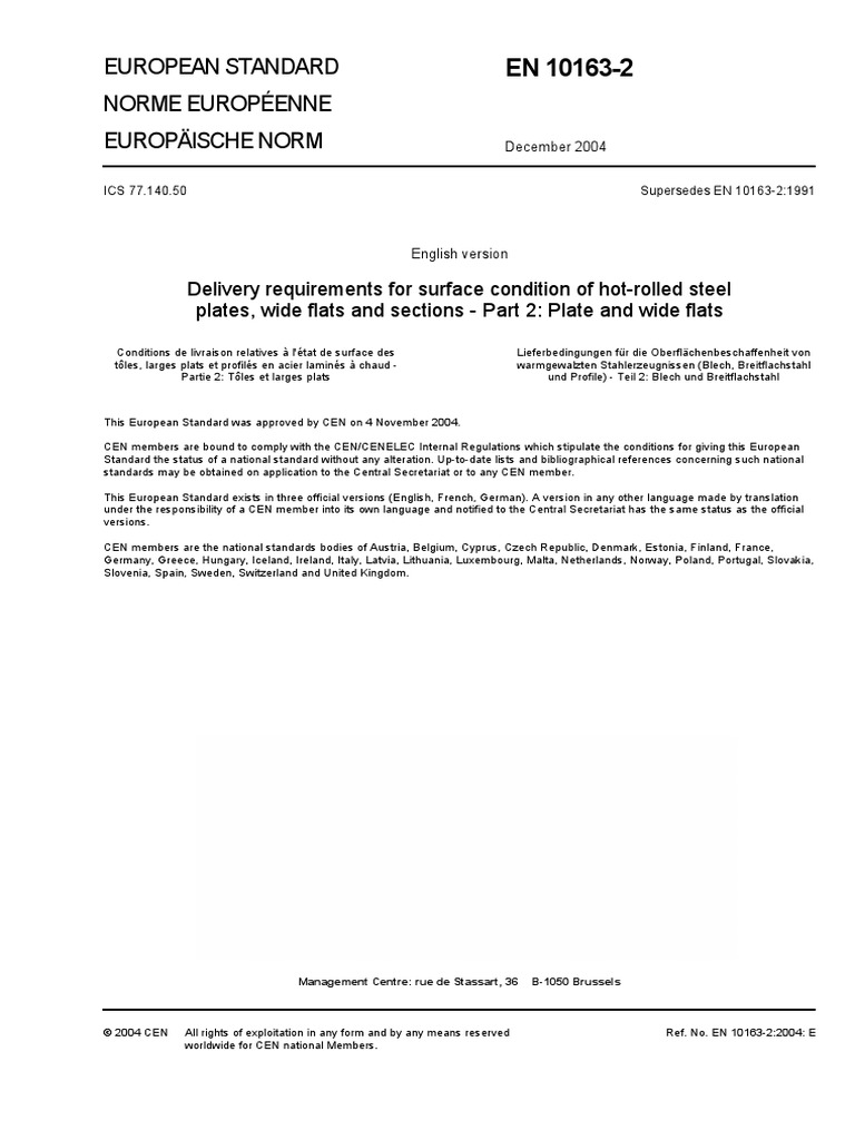 En 10163-2 | PDF