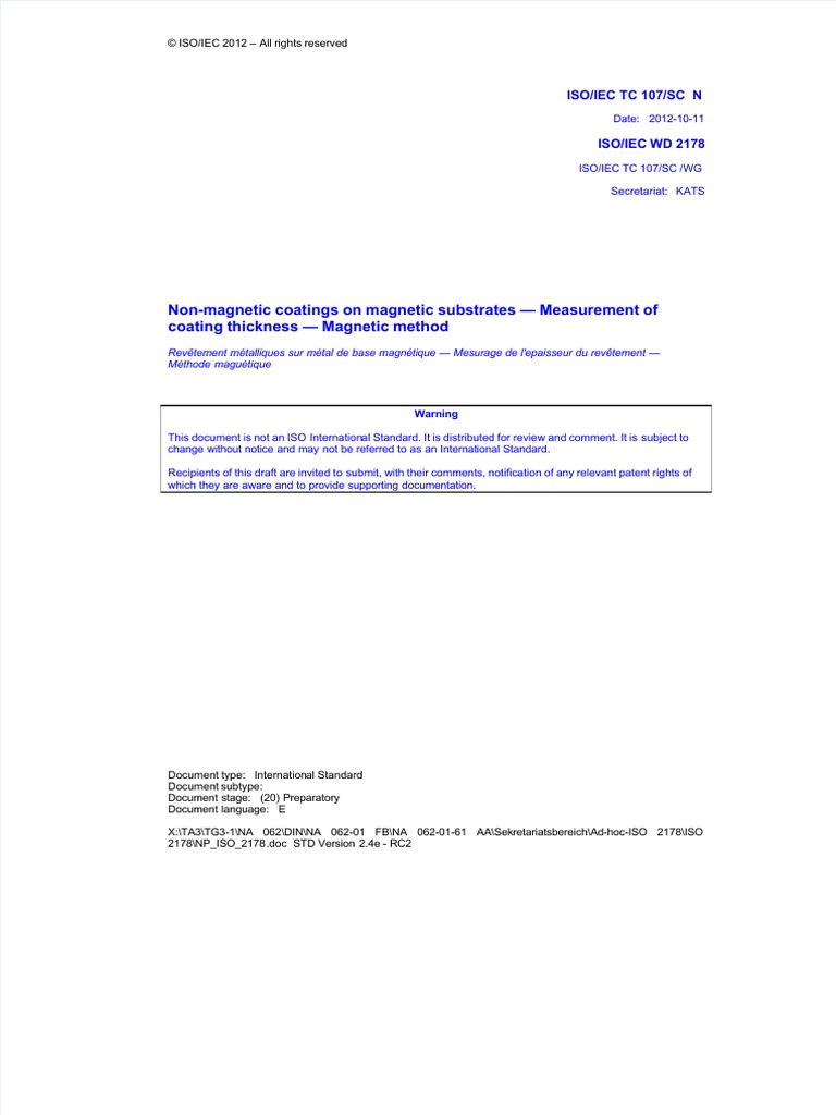 Iso 2178 | PDF | Inductor | Calibration