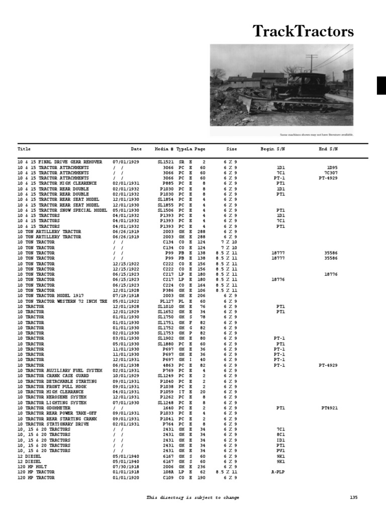 Track Tractors | PDF | Tractor | Wheeled Vehicles