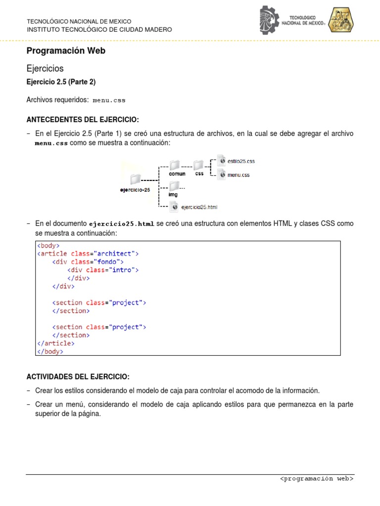 U2 15 Ejercicios 05 Parte2 | PDF | HTML | Hipervínculo