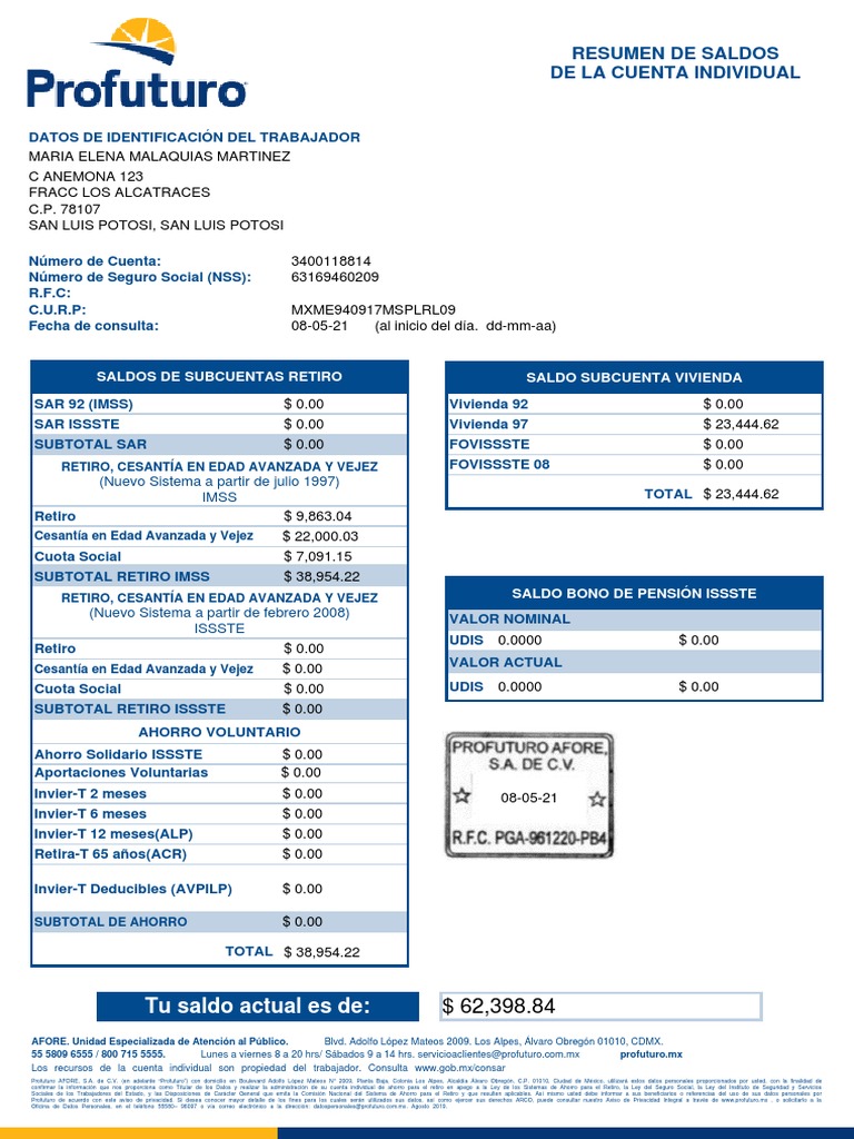 Resumen de Saldos de AFORE | PDF | Gobierno