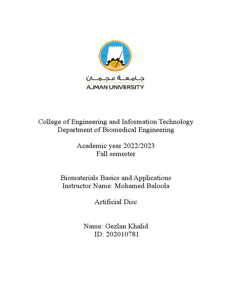 Biomaterials Project Proposal | PDF