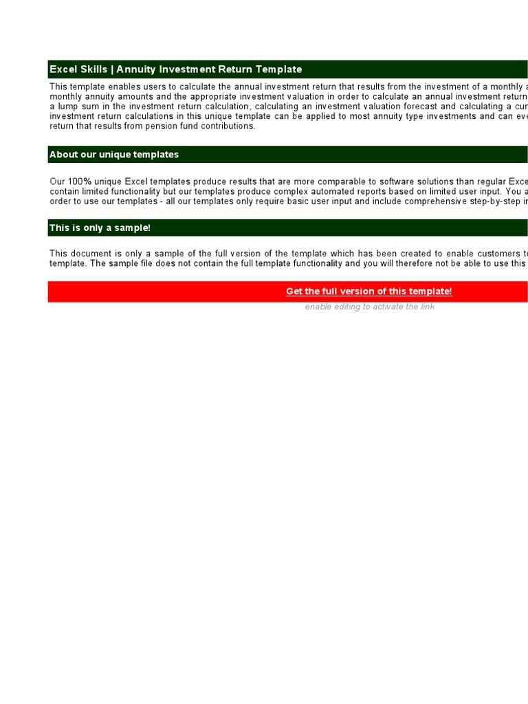Annuities Sample | PDF
