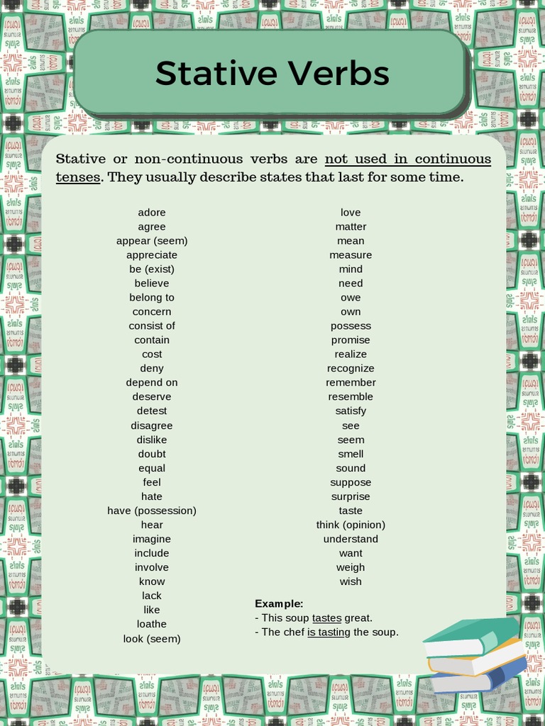 Stative Verbs Worksheet | PDF | Cognitive Science | Languages