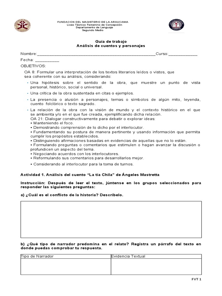 Analisis de Cuentos y Personajes | PDF | Cuentos | Ciencia cognitiva