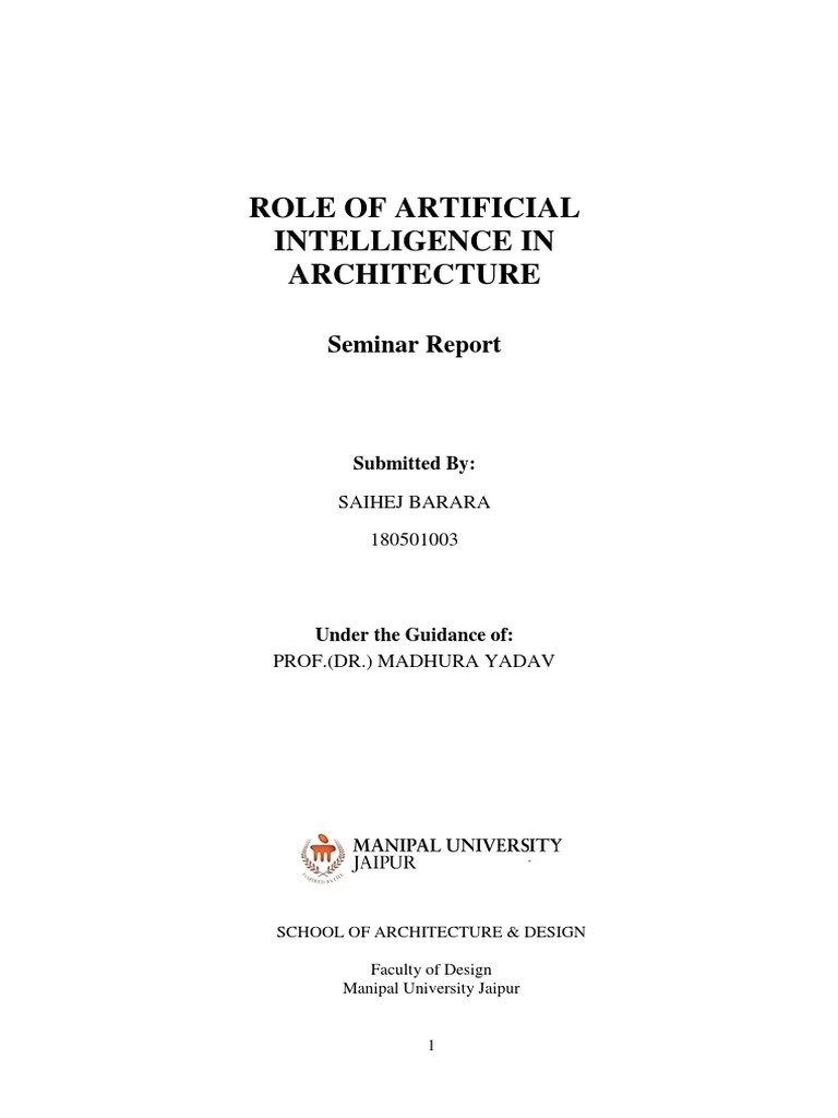 Seminar Report | PDF | Deep Learning | Artificial Intelligence