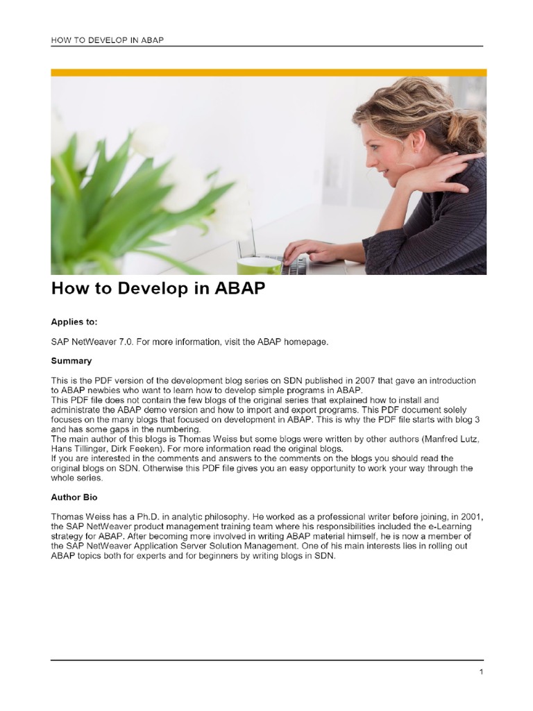 How To Develop in ABAP | PDF